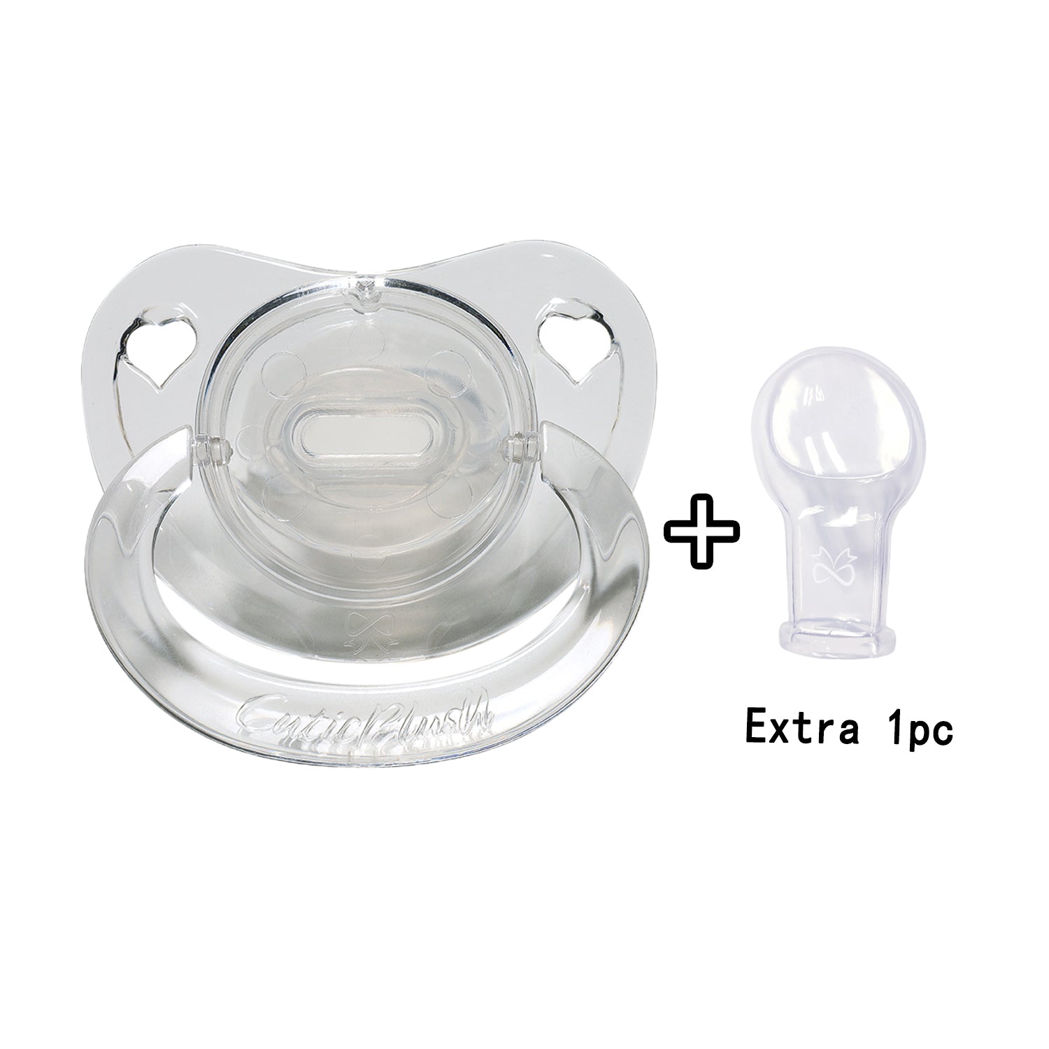 1pc Adult Pacifier Crystal White + 1 Extra Clear Nipple – CutiePlusU