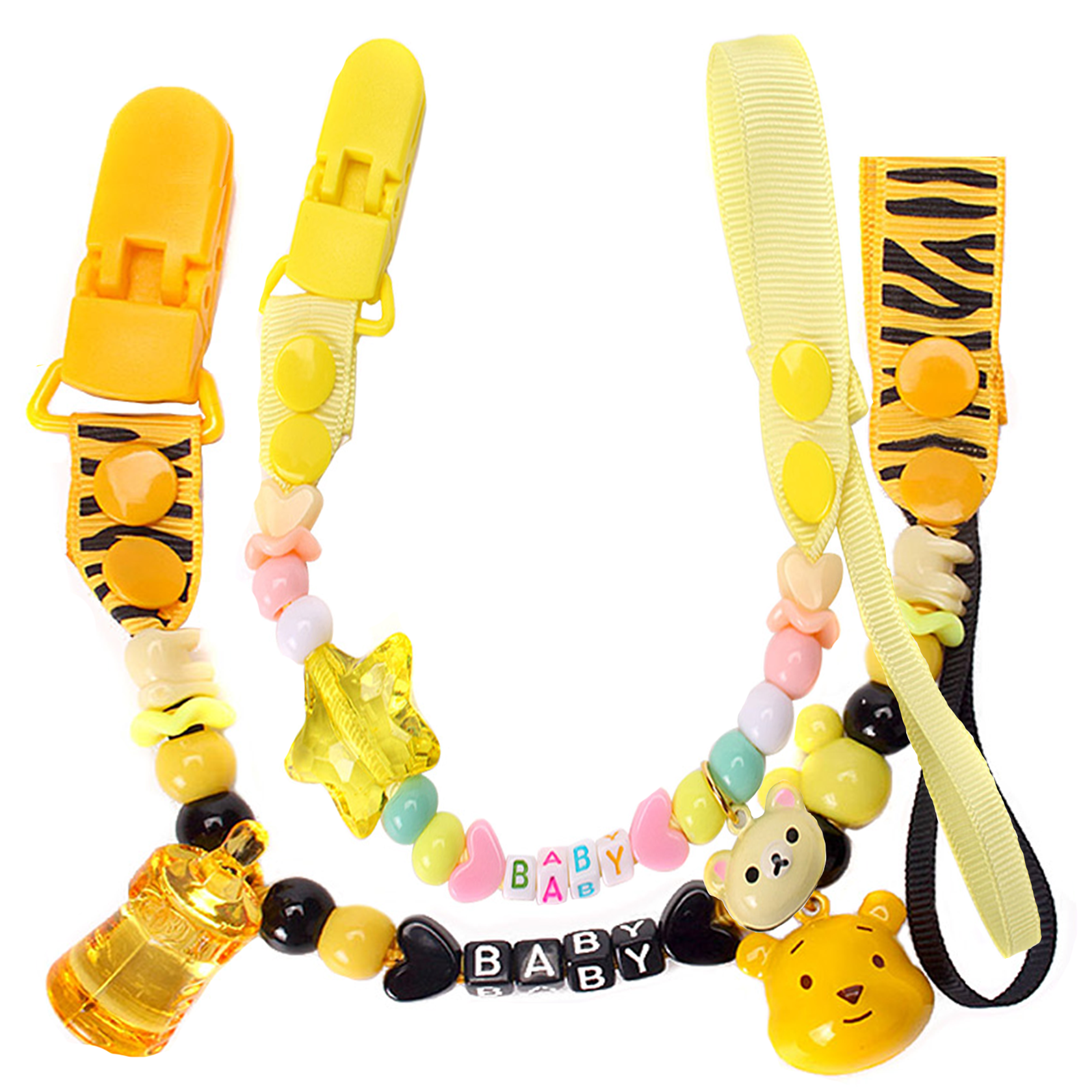 Adult Pacifier Clip - YELLOW – CutiePlusU