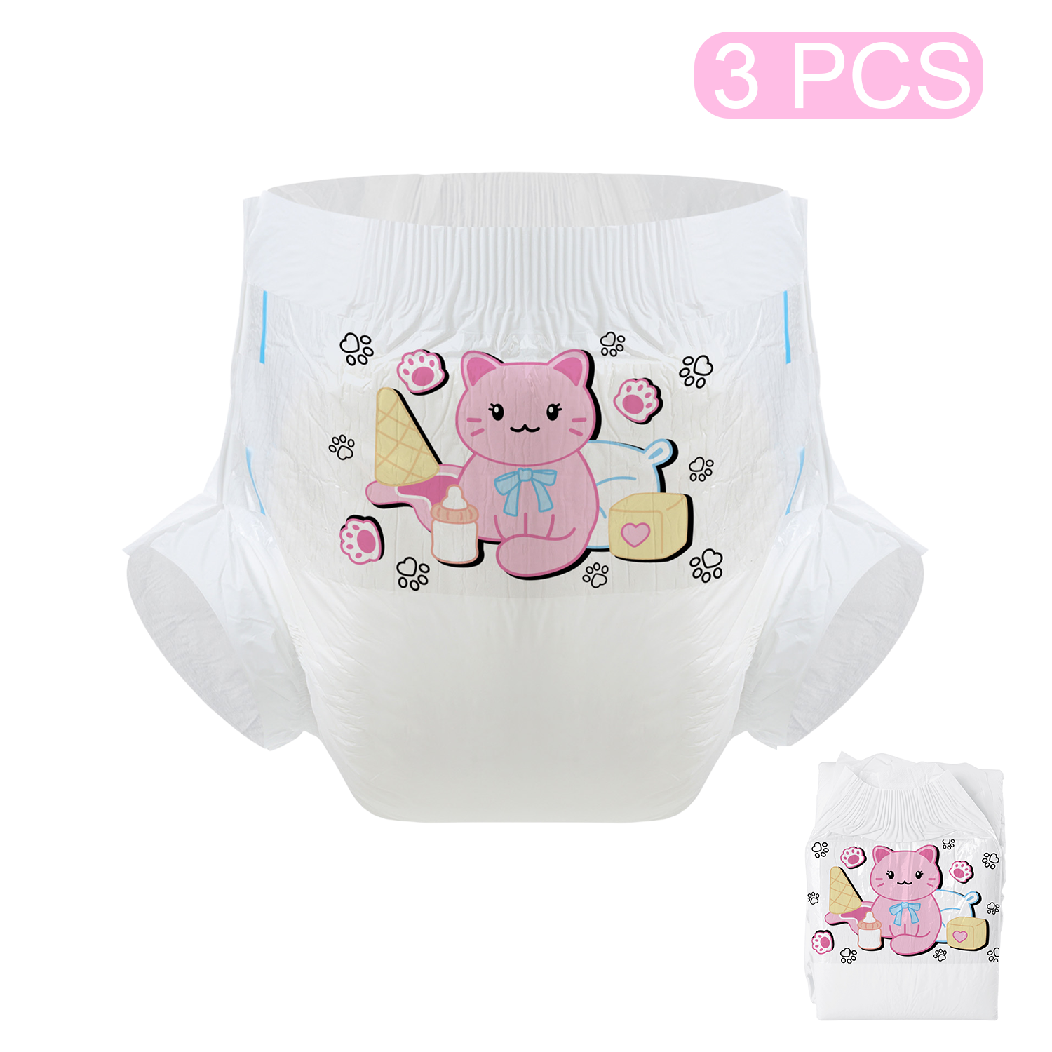 Cute Kitty-Adult Diaper-3 Pcs – CutiePlusU