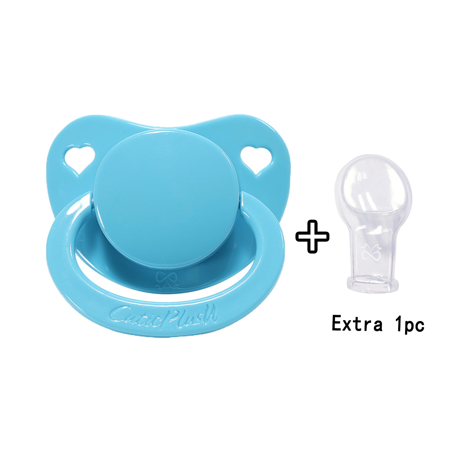 1pc Adult Pacifier Blue + 1 Extra Clear Nipple – CutiePlusU