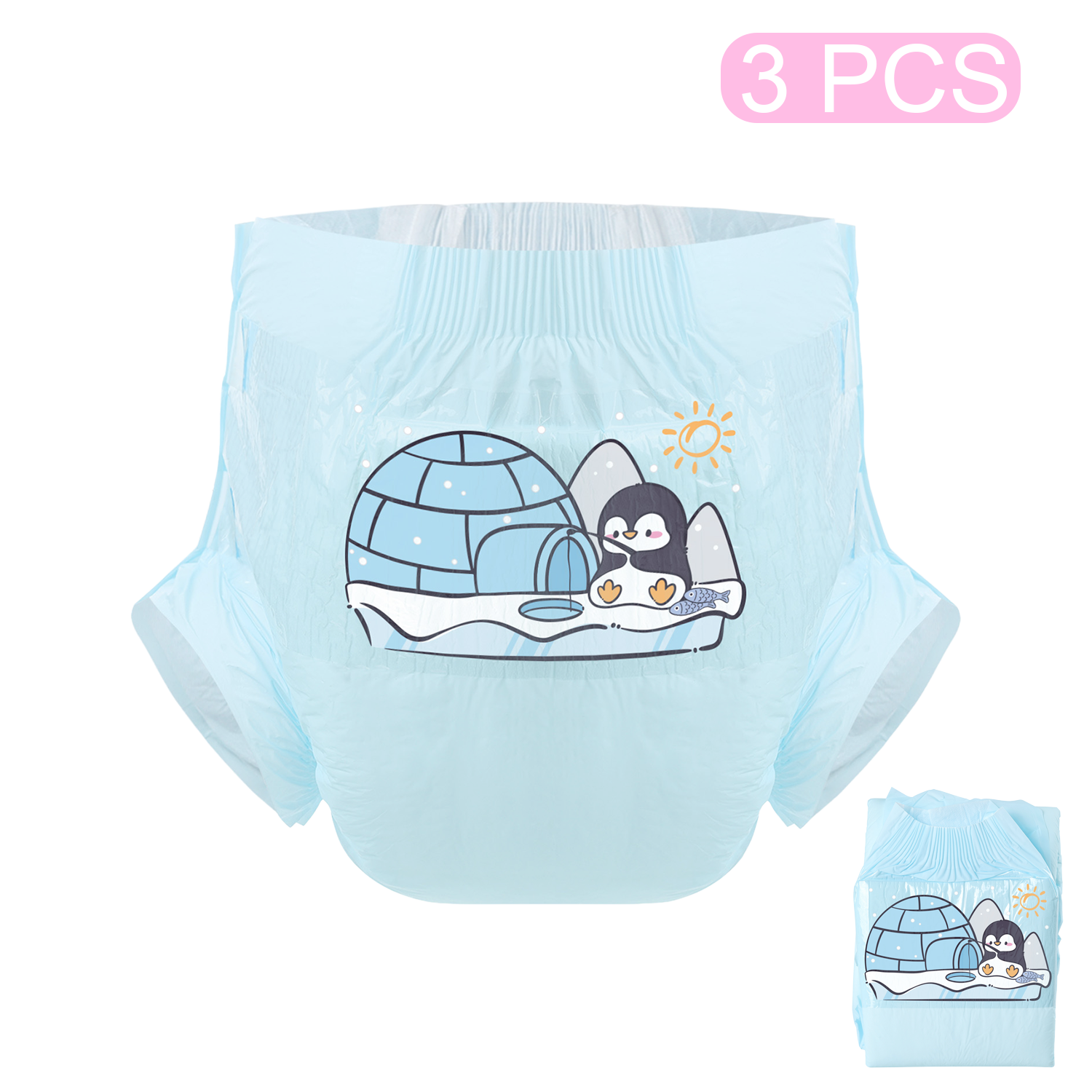 Penguin Fishing - Adult Diaper-3pcs – CutiePlusU