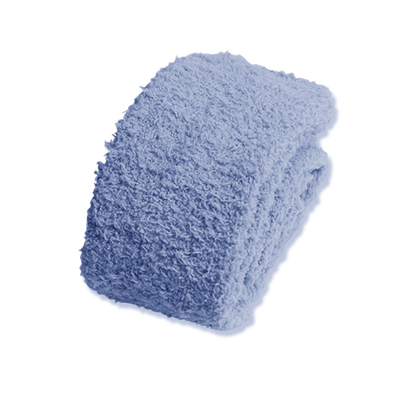 Thigh High Fuzzy Socks-Blue – CutiePlusU