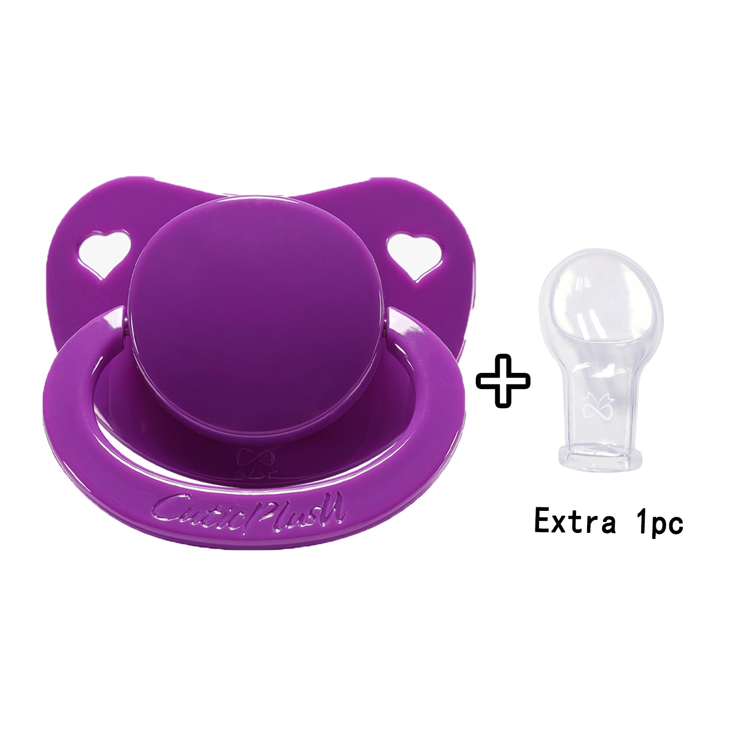 1pc Adult Pacifier Dark Purple + 1 Extra Clear Nipple – CutiePlusU